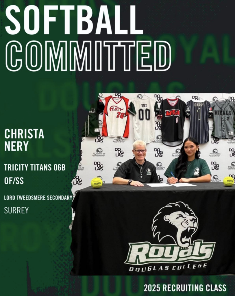 Christa Nery - Signs with Douglas College - TriCity Minor Softball ...